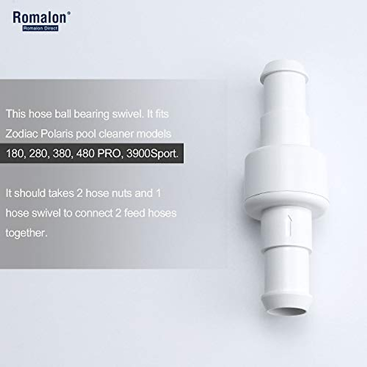 Romalon Pool Cleaner Hose Ball Bearing Swivel D20 Compatible with 180 280, 380,3900 Cleaner Ball Bearing D20, D-20 3 Pack
