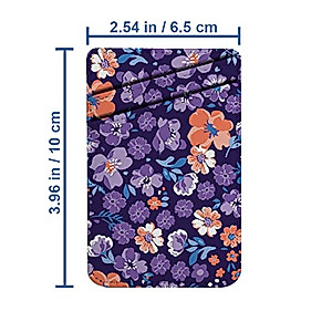 Pack of 2 - Cellphone Stick on Leather Cardholder ( Pretty Ditsy Floral Pattern Pattern ) ID Credit Card Pouch Wallet Pocket Sleeve