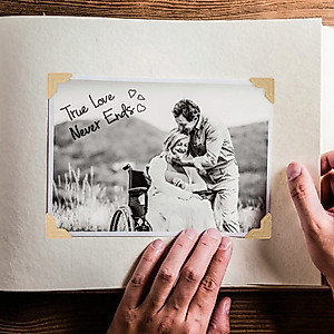 DERAYEE 12 Sheets/288 PCS Photo Corner Stickers, Self-Adhesive Photo Mounting Corners for Scrapbooking Photo Album Diary DIY Craft Paper