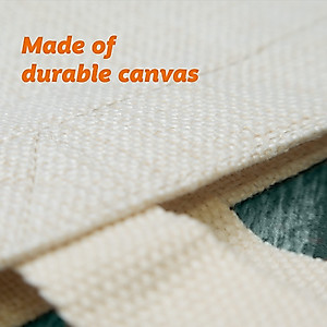 Pattern Pop - Personalized Easter Tote Bag - Sturdy Cotton Blend Canvas Tote - 14” W x 15.25” H - Personalized for You - ‘Happy Easter’ Chick and Easter Eggs