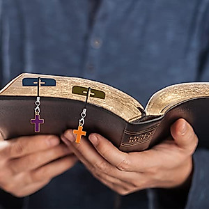 30 Pcs Bible Verses Bookmarks with Hollow Cross and Cross Pendants Inspirational Book Markers Christian Bookmarks, Christian Gifts Reading Reward Scripture Church Supplies for Women Kids Men