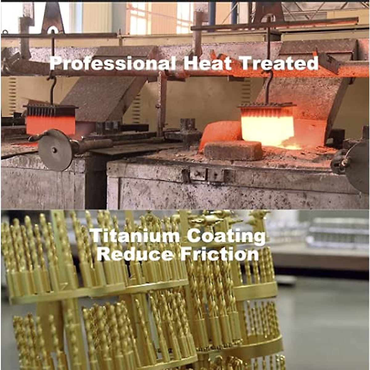 SATTDMAIC 13Pcs Drill Bit Set, HSS Metal Drill Bits with Titanium Finish, 1/16”-1/4” for Wood, Plastic, Aluminum Alloy, Metal, with Metal Drill Index (Drill bit Set)