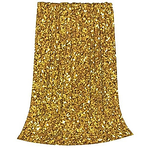 Filled with Shiny Gold Glitter Blanket Throw Blanket Fleece Blankets Fuzzy Sherpa for Couch Bed Sofa Women Super Soft Cozy Fluffy Warm Plush Comfy Lap