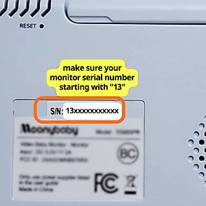 Moonybaby QuadView 50 & 60 Add-on Camera, Only for Handheld Monitor's S/N Number Start with 13