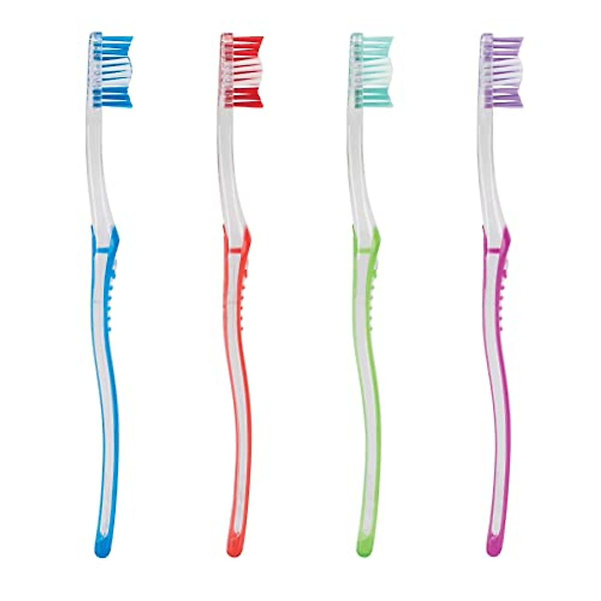SmileGoods A385 Toothbrush, 38 Tuft, Soft Bristle, 72 Individually Packaged Premium Toothbrushes, Assorted Colors Bulk Pack of 72