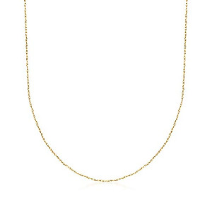 Ross-Simons 0.7mm 14kt Yellow Gold Rope-Chain Necklace. 16 inches