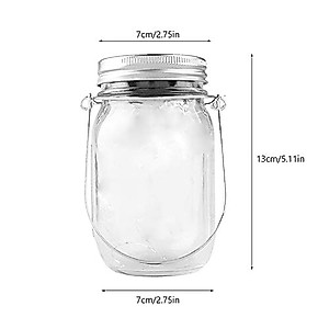 Aikeve Mason Jar Solar Lights,8 Pack 30 Led Fairy Hanging Jar Lights,Solar Lanterns for Outdoor Patio Party Garden Wedding Christmas Decor Lights(Mason Jars/Handles Included)