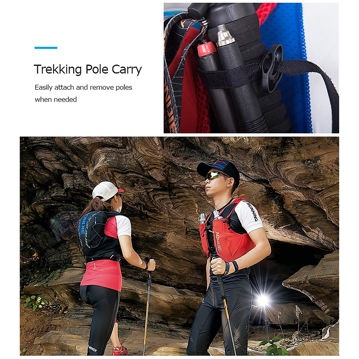 AONIJIE 2.5L/5L/12L Professional Lightweight Cross-Country Backpack Outdoor Hydration Backpack Hiking Camping Climbing (5L# Orange-M/L)