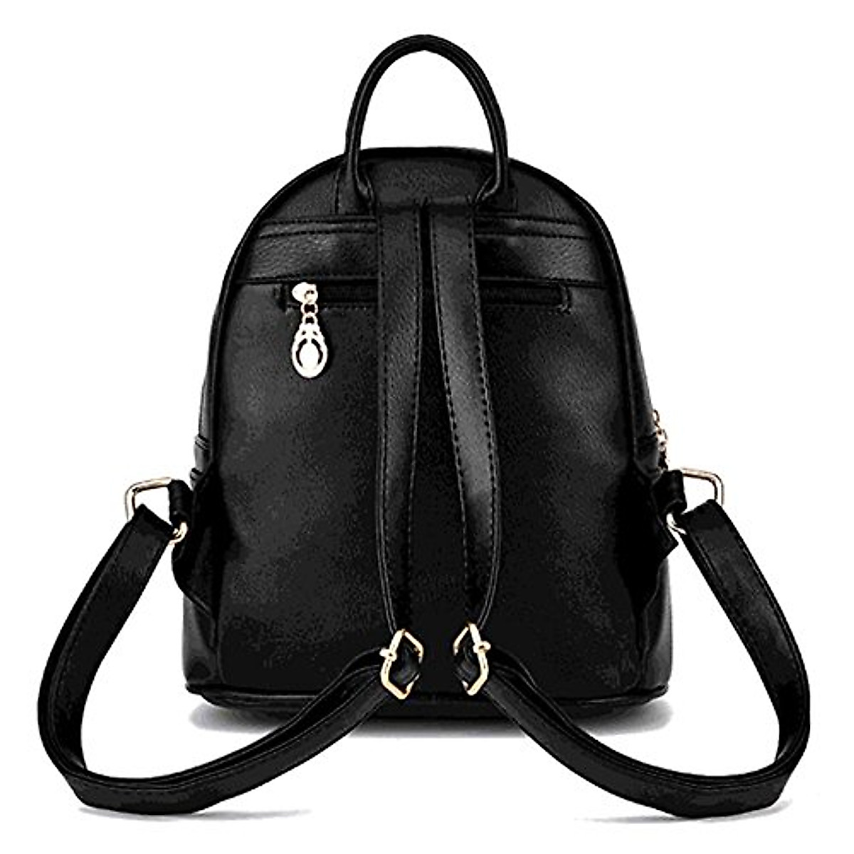 Fayland Women Teens Girls Casual Small Fashion PU Leather Backpack Purse Pink