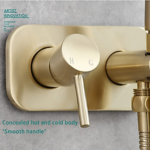 Handheld Bidet Toilet Sprayer,Brushed Gold Bidet Sprayer for Toilet Hot And Cold Water,304 Stainless Steel Baby Cloth Diaper Sprayer Kit for Cleaning