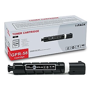 1-Pack GPR58 2182C003AA Black Toner Cartridge High Yield Compatible GPR58 Replacement for Canon imageRunner Advance C356i C356ii C356iF C356iF III C256 C256iF II Printer