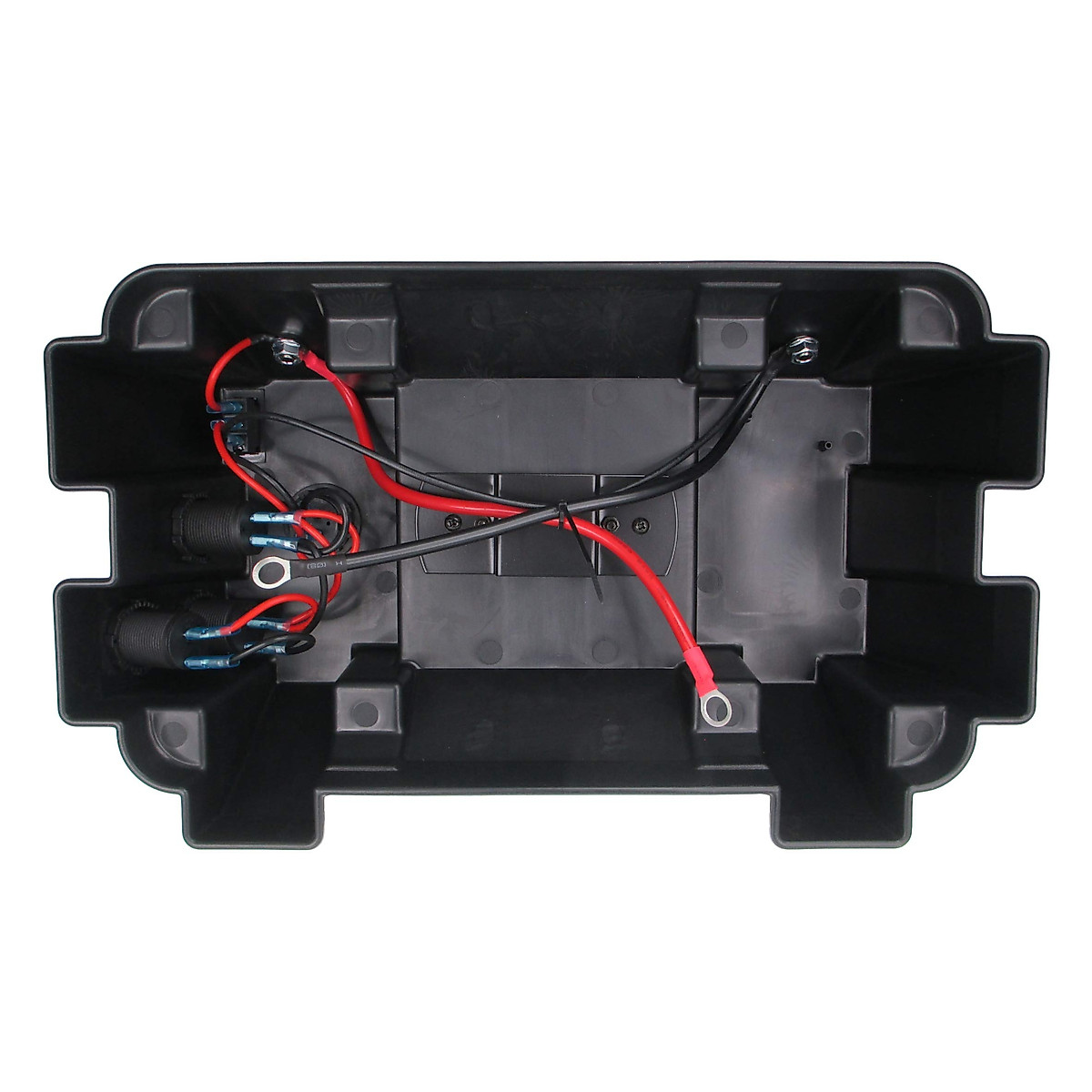 Pactrade Marine RV Battery Box Anderson Connector Dual USB Power Voltmeter Gauge