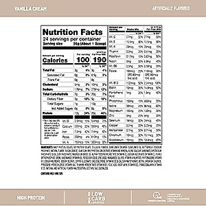 SlimFast Meal Replacement Smoothie Mix, 24 Servings, High Protein, Vanilla Cream, 20g of Protein with Milk, 12 Servings (Pack of 2) (Packaging May Vary)