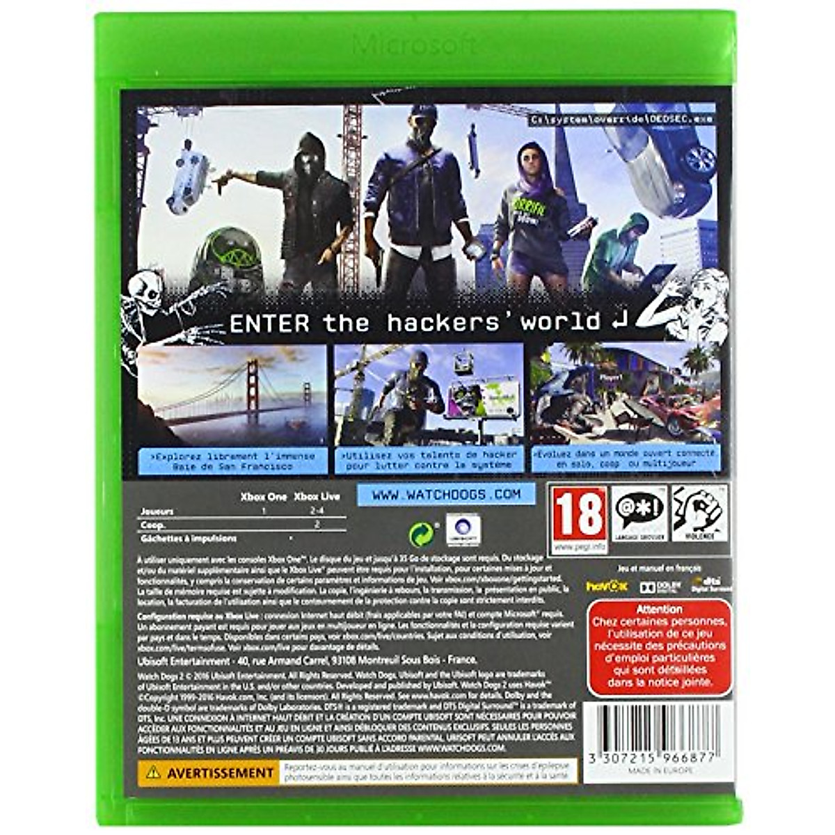 Watch Dogs 2 - Xbox ONE nv Prix