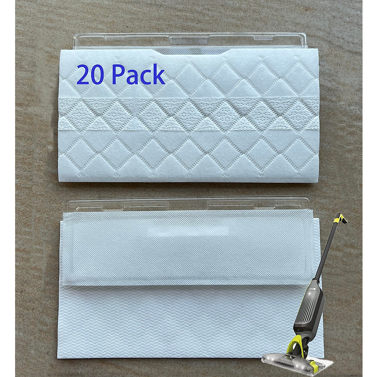 EVKLN 20 Pack Replacement Mop Pad for Shark VACMOP VM252 VM200 VM190 Disposable Pad Refills