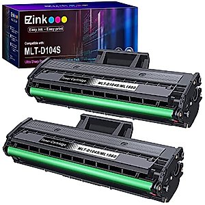 E-Z Ink (TM) Compatible Toner Cartridge Replacement for Samsung 104 104S MLT-D104S to use with ML-1660 ML-1661 ML-1667 ML-1665 ML-1675 ML-1666 ML-1865 ML-1865W SCX-3205W Printer (Black, 2 Pack)