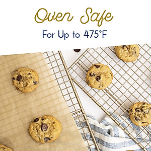 Half Sheet Cooling Rack Set of 2 by Ultra Cuisine - Wire Rack Baking Sheet - Oven Rack Grill - Wire Baking Rack - Sheet Pan Roasting Rack - Cooling Racks for Baking - Cooling Racks Champagne 12" x 17"