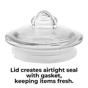 Glass Bath Salt Jar with Wooden Scoop for Bath Salt, Bath Salt Container With Airtight Lid Holds 74 oz of Bath Salt Epsom Salt, Laundry, Flour Multi Use