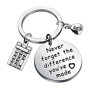 MYOSPARK Accountant CPA Keychain Never Forget The Difference You've Made Accounting Jewelry (difference accountant kc)
