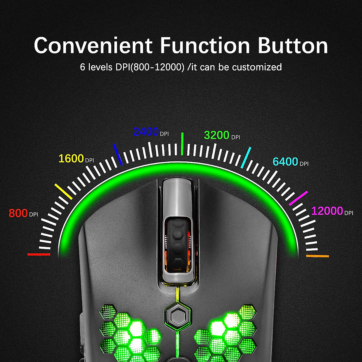 Wired Gaming Keyboard and Mouse,3 in 1 Gaming Set,Green LED Backlit Mechanical Keyboard,12K DPI Superlight Gaming Mouse,Large Mouse Pad for PC Gamer