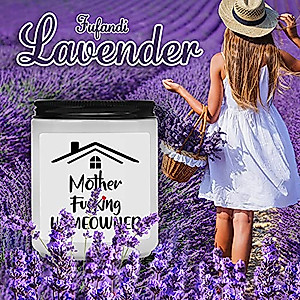 Fufandi Lavender Scented Candles with Keychain - Housewarming Gifts - House Warming Presents for New Home - Funny Housewarming Gifts for Women - Moving Gifts, New House Apartment Gifts