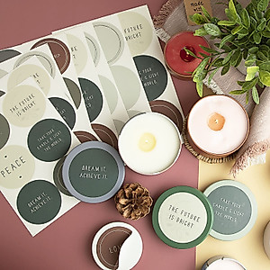 Hearth & Harbor Tin Candle Jars for Making Candles - DIY Candle Containers with Lids - Metal Candle Jars - Bulk Tins Storage for Candle - (12 Pieces) - (8 Ounces) - Solid Peach and Copper