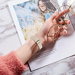 MVRYCE SM-R375 Galaxy Fit E Watch Loop, 5.3"-8.3" Adjustable Watch Strap Soft Breathable Elastic Replacement Band with Metal Frame Compatible for Samsung Galaxy Fit E SM-R375 Smart Watch (Y11)