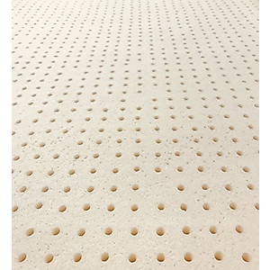 OrganicTextiles 2” Inch Organic Latex Mattress Topper Pad [GOLS Certified] with Natural Bamboo Cover Protector (Twin Size, Medium), Superior Pressure Relief, Breathable and Cooling, Made in USA