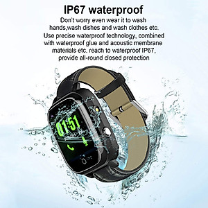 Elderly GPS Smart Watch Phone, 4G Heart Rate Blood Pressure Monitoring Smartwatch, 1.3" Touch Screen Camera Anti-Lost SOS Safety Fence Waterproof for Dementia Alzheimer's Christmas Birthday Gift