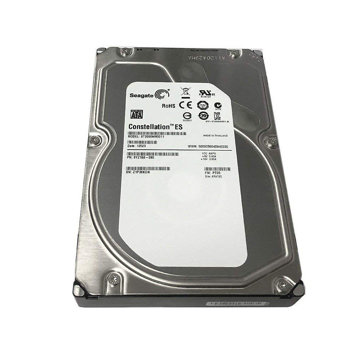 Seagate Constellation ES ST2000NM0011 2TB 7200 RPM 64MB Cache SATA 6.0Gb/s 3.5in Enterprise Hard Drive - w/3 Year Warranty (Cut Label) (Renewed)