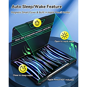 GILLKIN for iPad Air 11 inch Case 2024 & iPad Pro 11 inch 4th/3rd/2nd Generation,Heavy Duty Leather Shockproof Case with Stand, Pencil Holder, Auto Wake/Sleep iPad Air 5th/4th Gen Case