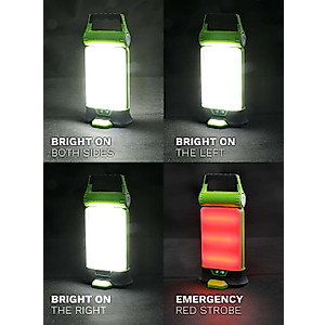Favourlite Camping Lantern, 1500LM 2COB Rechargeable Lantern 180° Rotatable Camping Light with 4000 Capacity Phone Charger Waterproof Portable LED Lantern for Emergency Power Outages Hiking