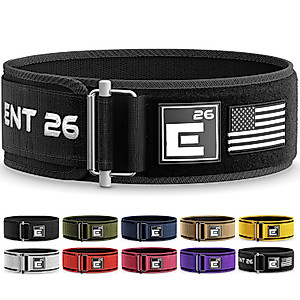 Self-Locking Weight Lifting Belt - Premium Weightlifting Belt for Serious Functional Fitness, Power Lifting, and Olympic Lifting Athletes - Training Belts for Men and Women (Medium, Black Custom