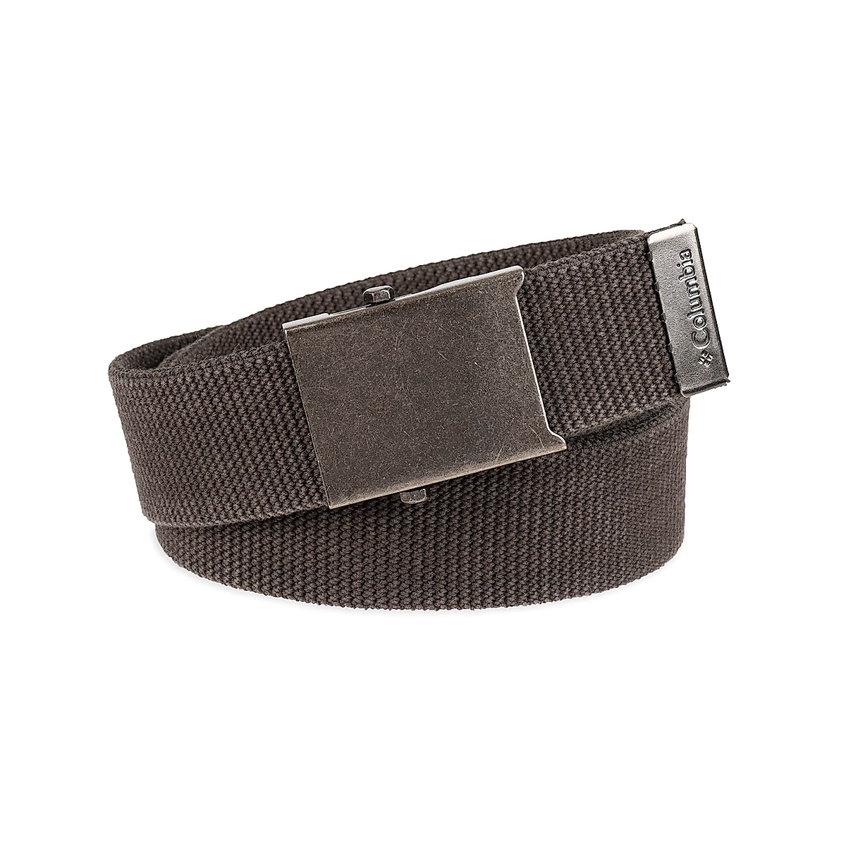 Columbia Unisex-adult Military Web Belt-Adjustable One Size Cotton Strap and Metal Plaque Buckle