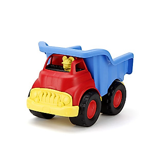 Green Toys Disney Baby Exclusive Mickey Mouse Dump Truck, Red/Blue - Pretend Play, Motor Skills, Kids Toy Vehicle. No BPA, phthalates, PVC. Dishwasher Safe, Recycled Plastic, Made in USA.