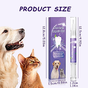 Pet Oral Repair Gel for Dogs, 2024 New Dog Cat Teeth Cleaning Gel for Pet Breath Fresh, Pet Toothbrush Pen for Dental Care (2 PCS)
