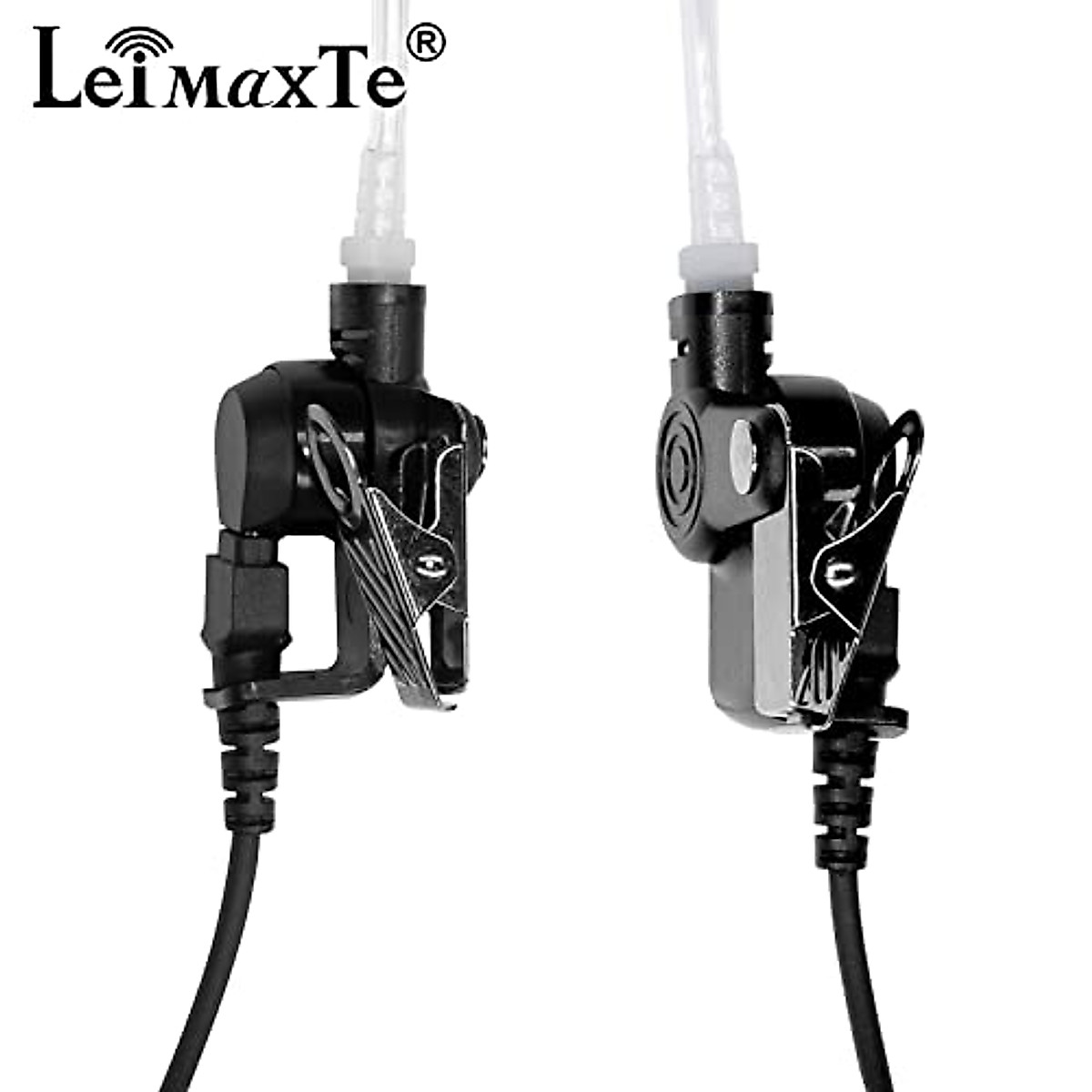 LEIMAXTE RDM2070D Earpiece for Motorola,Compatible CLS1110 CLS1410 CP185 CP200D RDU4100 2 Way Radio Headset with Mic PTT 2 Pin FBI Security Acoustic Tube Surveillance e Walkie Talkie Headphone