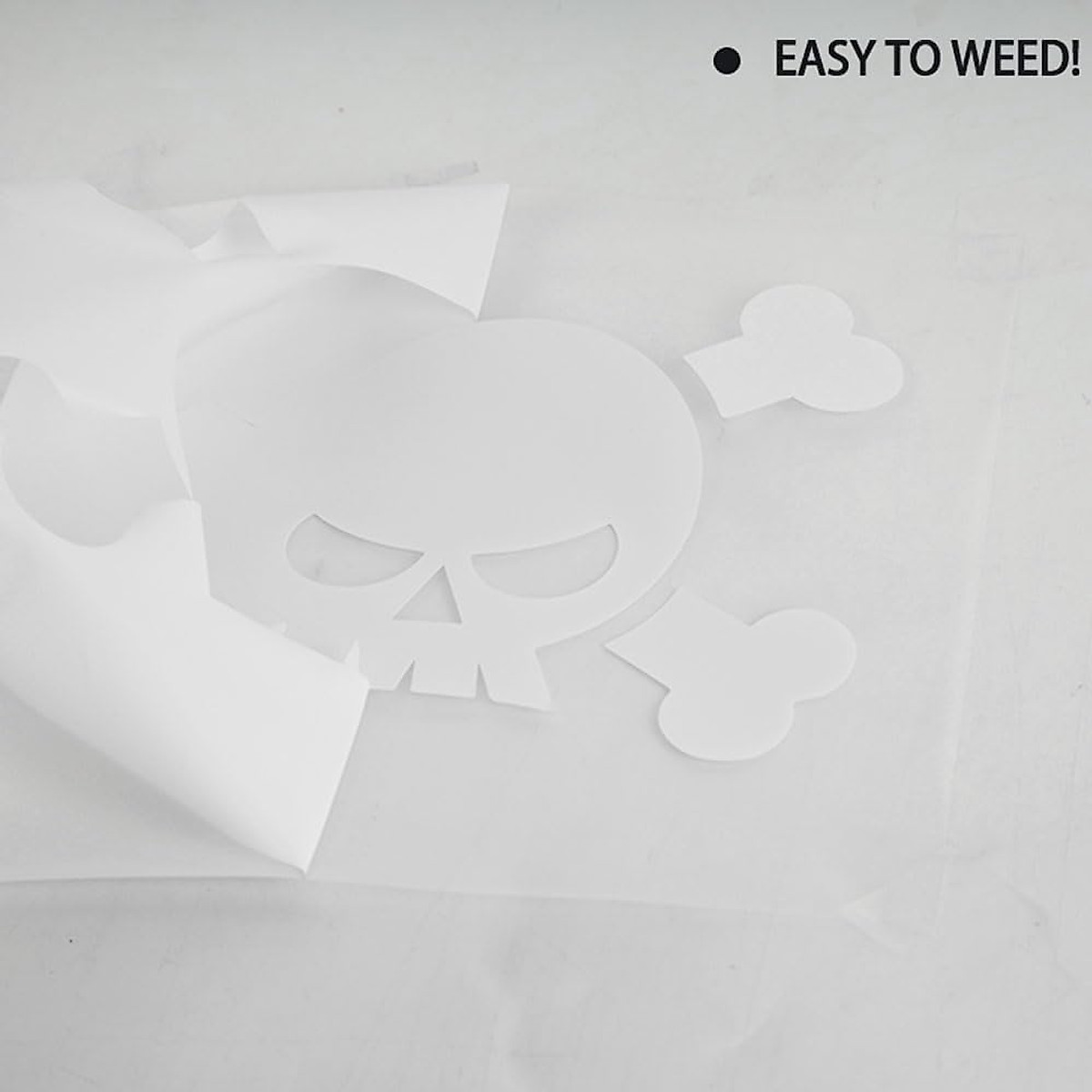 FUNKAKA White Puff Vinyl Heat Transfer, 12" x 5ft 3D Puff Iron on Vinyl for T-Shirt, PU White HTV Vinyl Compatible with All Cutter Machines Easy to Cut & Weed for Heat Vinyl Design