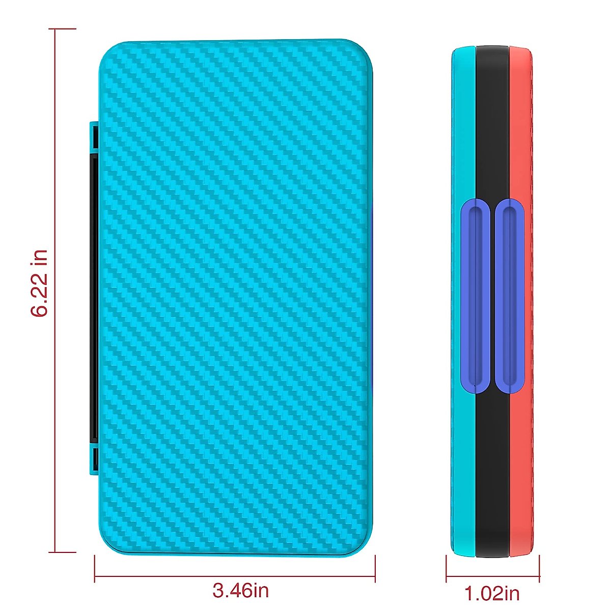 THELIFELICIOUS Switch Game Card Case for Nintendo Switch/Switch OLED/Switch Lite, Gradient Color Lining Games Card Holder with 48 Game Card Slots & 24 Micro SD Card Slots.