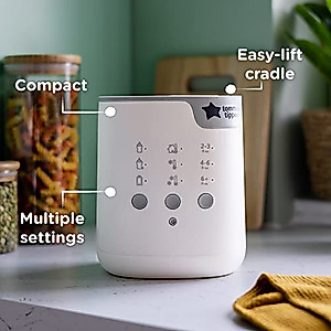 Tommee Tippee Multiwarm Intuitive Bottle Warmer, Warms Baby Feeds to Body Temperature in Minutes, Automatic Timer, White