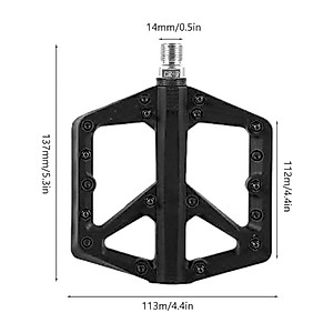DUDOK Pedals, Non Slip Pedals, 5.394.450.87in Professional Mountain and Road Flat, Widely Used for Electric Bikes, Folding Bikes, City Bikes
