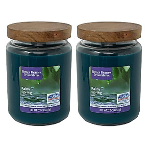Better Homes Gardens 22oz Scented Candle, Rainy Spring Day 2-Pack