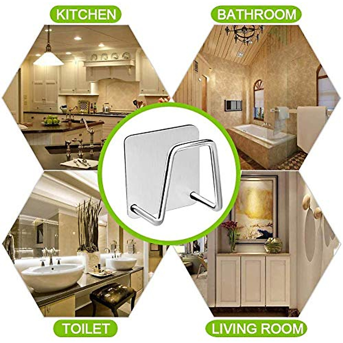 2Pack Adhexitol Sponge Holder for Kitchen Sink, Strong Adhesive Small Sponge Holder Rustproof & Waterproof Kitchen Sink Caddy - Minimal Size Save Sink Space- SUS304 Stainless Steel,Quick Drying