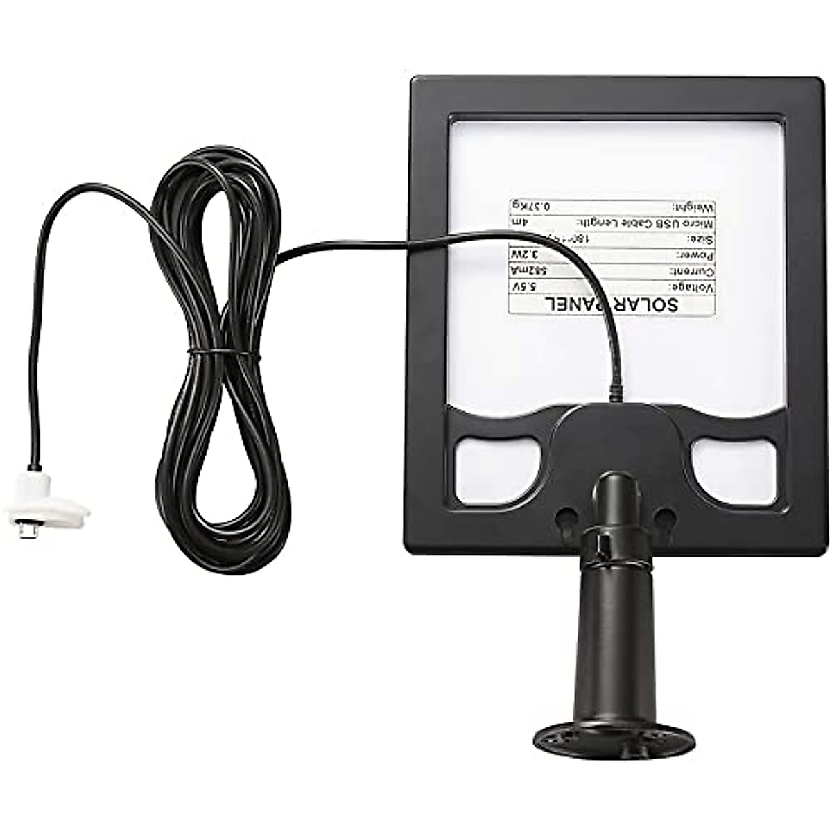 Solar Panel Compatible with DIHOOM Wireless Rechargeable Battery Security Camera, IP65 Waterproof Solar Panel with USB Cable, Non-Stop Power Supply for Wire Free Outdoor Indoor WiFi Camera