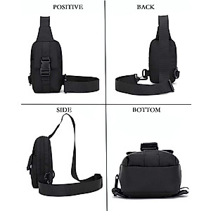Ousawig Small Sling Backpack Mens Crossbody Bag Lightweight Chest Daypacks Shoulder Bag for Men Travel Hiking (black2)