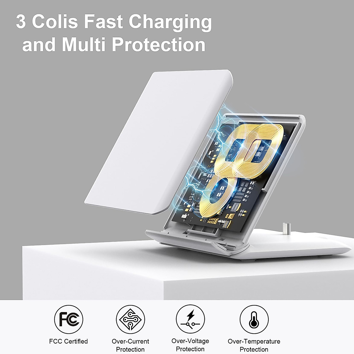 2 in 1 Wireless Charging Station, Charging for Samsung S23 Ultra/S22/Note20/Galaxy Buds2 Pro/2/Live