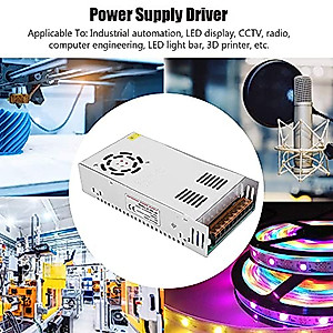 DC24V Output Switch Power Supply Driver Aluminum Alloy Voltage Converter LED Screen Strip Light 3 Dimensional Printer Power Supply Transformer(S‑600‑24（24V/25A/600W）AC110/220V±15%)
