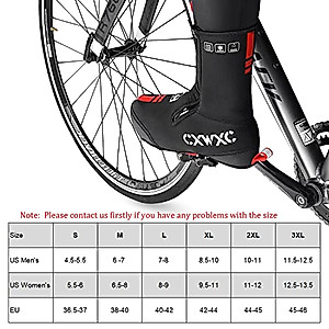 CXWXC Cycling Shoe Covers Neoprene Waterproof,Winter Thermal Warm Full Bicycle Overshoes for Men Women,Road Mountain Bike Booties
