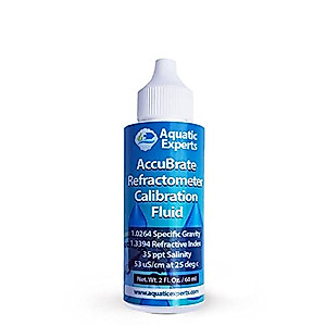 AccuBrate Refractometer and Hydrometer Salinity Calibration Fluid – Solution to Accurately Calibrate Refractometer and Hydrometer for Testing Natural Saltwater or Synthetic Sea Water (60 ml)