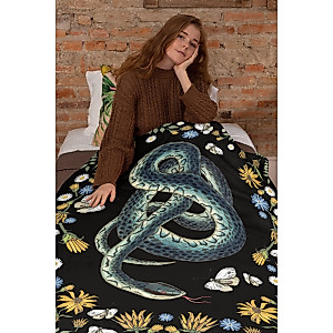 Snakes Blanket,Snakes Blankets Gift Soft Cozy Plush Bedding Blanket,Fuzzy Flannel Fleece Blanket for Couch Sofa Camping,40"x50"-Throw Size for Kids